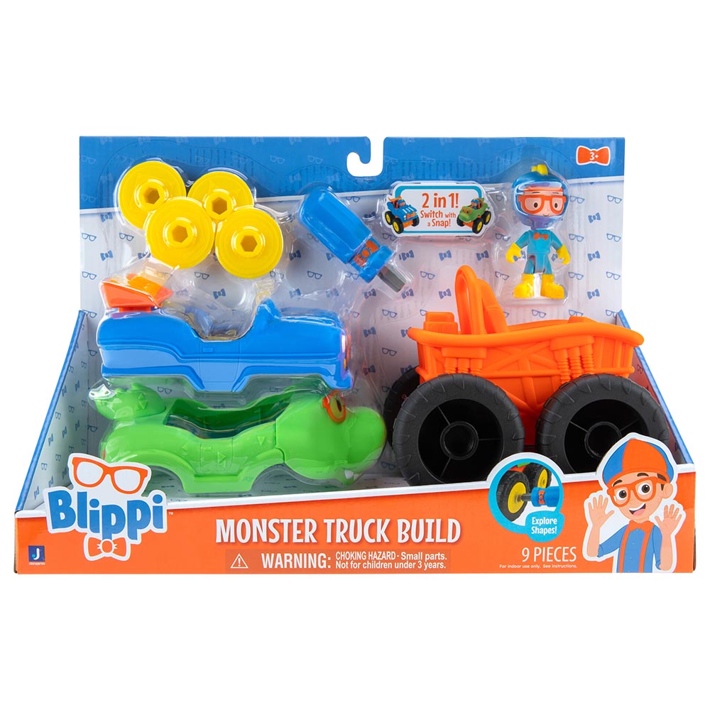 Buy Blippi Feature Vehicle Monster Truck Build Set 9pcs In Uae Mumzworld