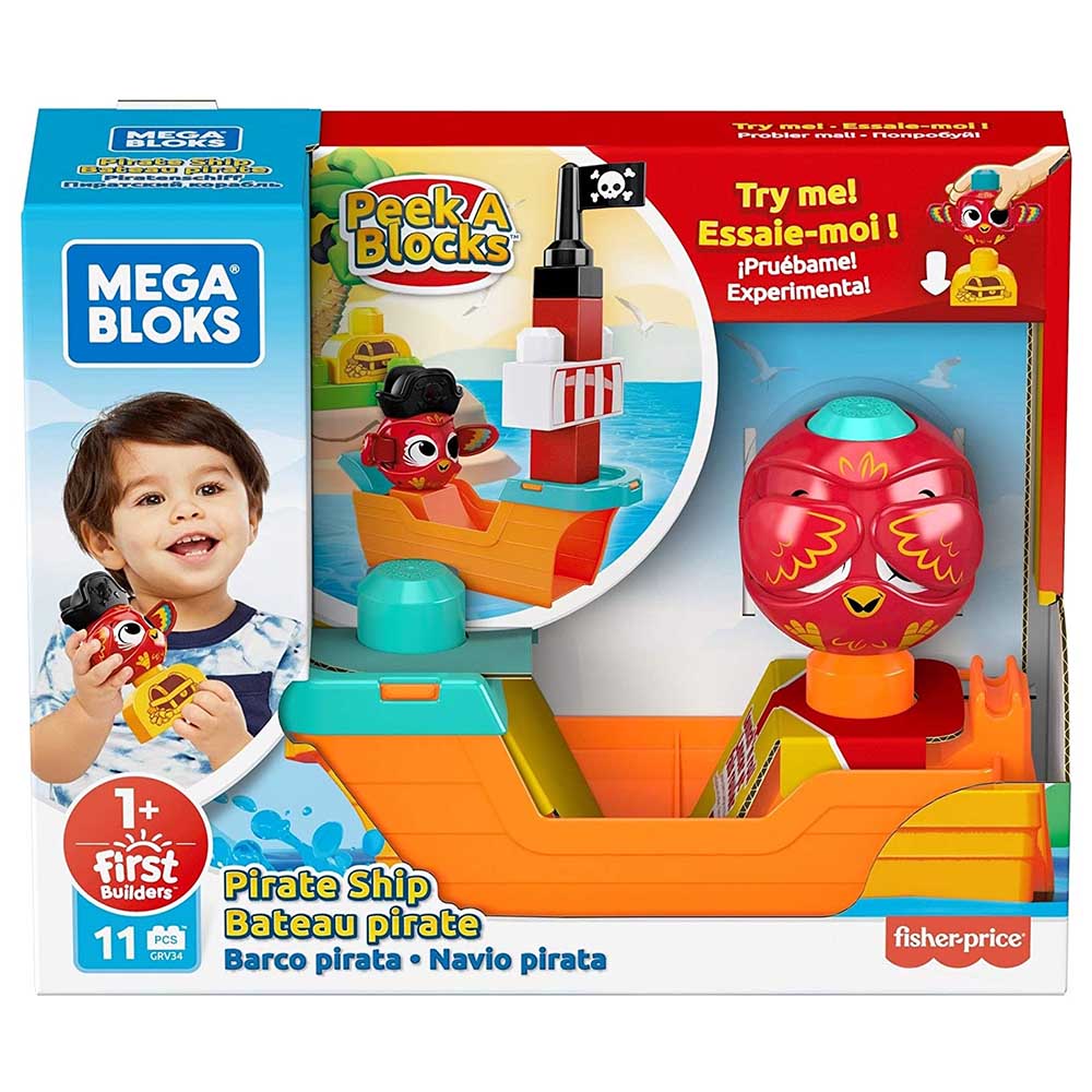Buy Mega Bloks - Peek A Blocks Pirate Ship in UAE | Mumzworld