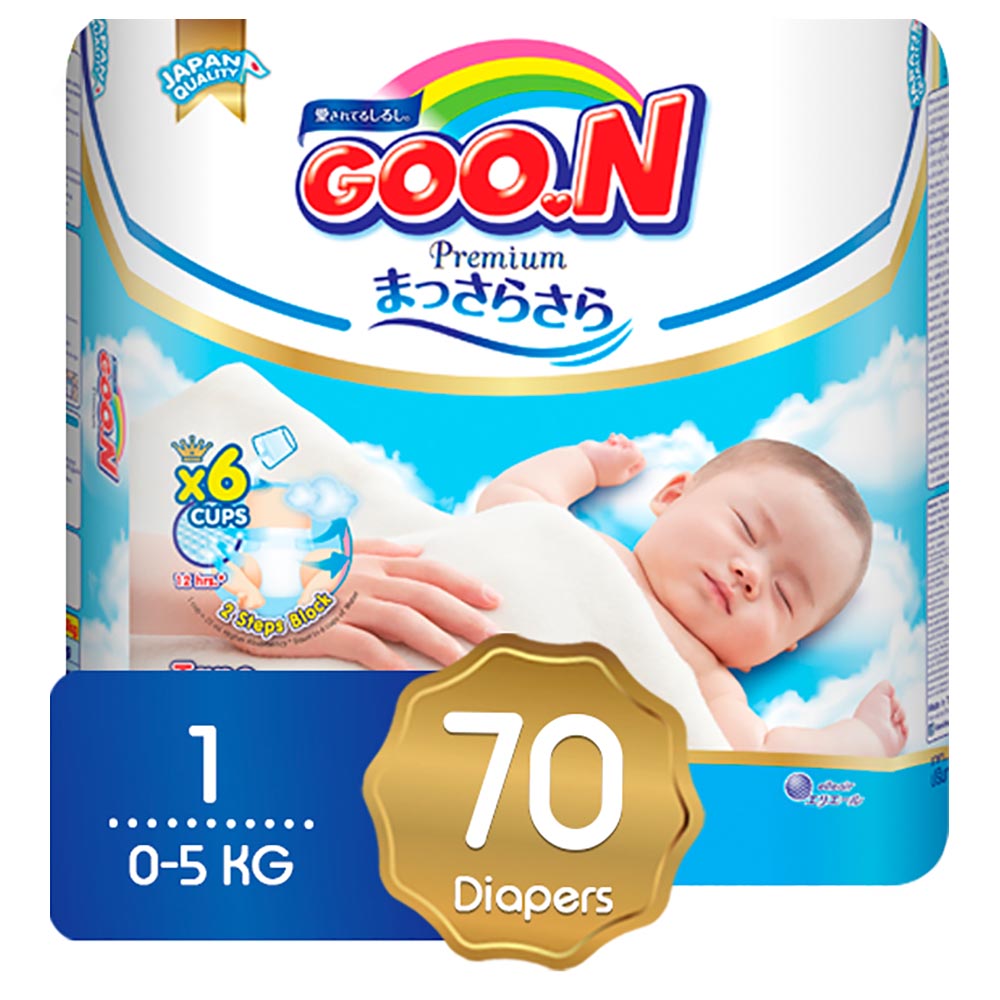 GOO.N Premium Diaper SJP NB Size 0-5kg 70pcs | Buy at Best Price from ...