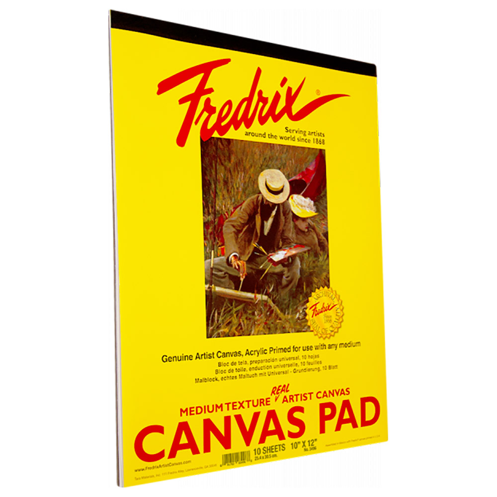 Fredrix - Canvas Pads White - 10x12-inch - 10 Sheets