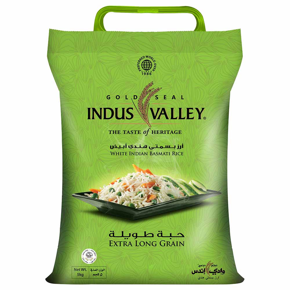 Buy Indus Valley - Basmati Rice Long Grain 5 KG in UAE | Mumzworld