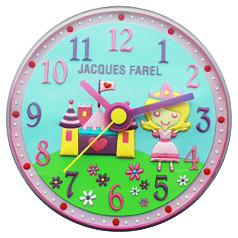 Buy Jacques Farel - Princess Wall Clock Kids Room For Girl - 22cm in ...