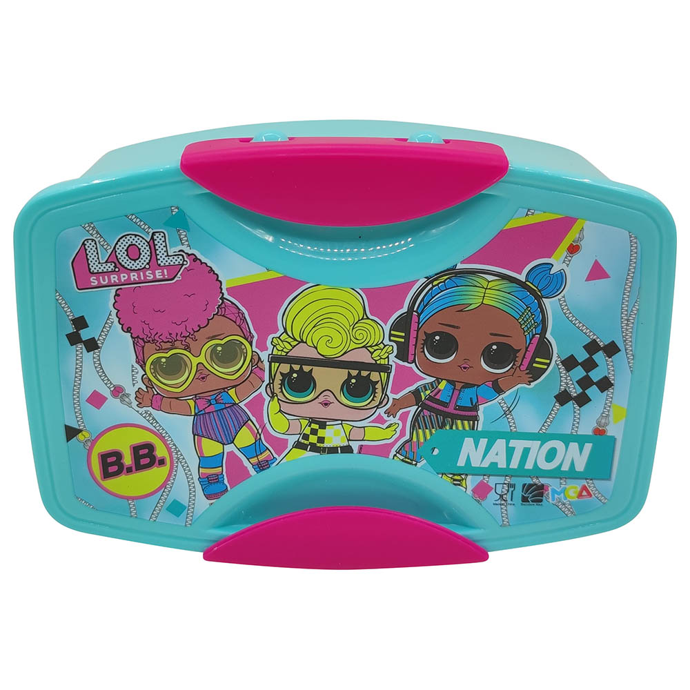 Buy Lol Surprise - PP 2 Compartments Lunch Box With Fork & Spoon - Blue ...