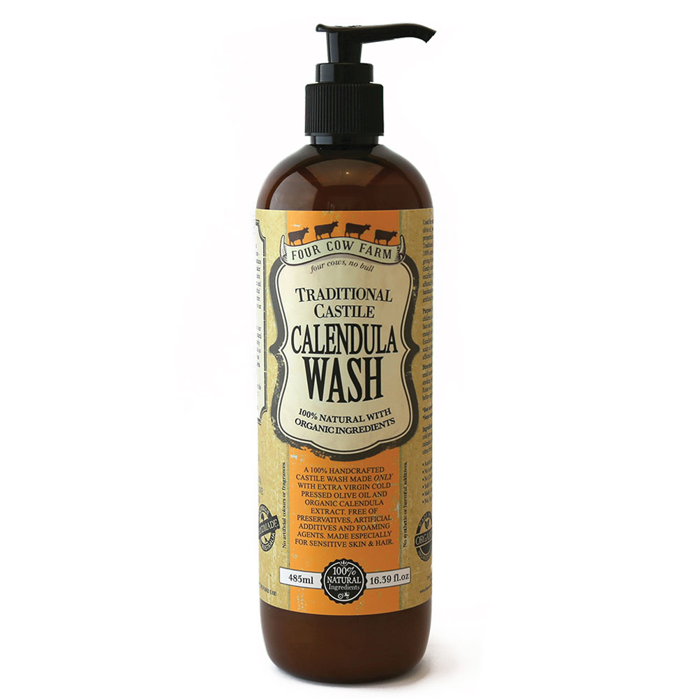 Buy Four Cow Farm - Traditional Castile Calendula Wash 485ml Online ...