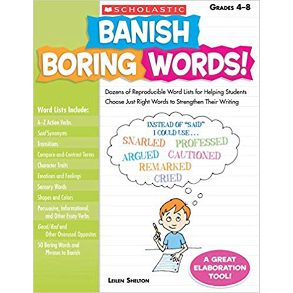 اشتر بأفضل الأسعار من ممزورلد | كتاب Banish Boring Words! للصفوف من 4-8 اشتر بأفضل الأسعار من ممزورلد | كتاب Banish Boring Words! للصفوف من 4-8