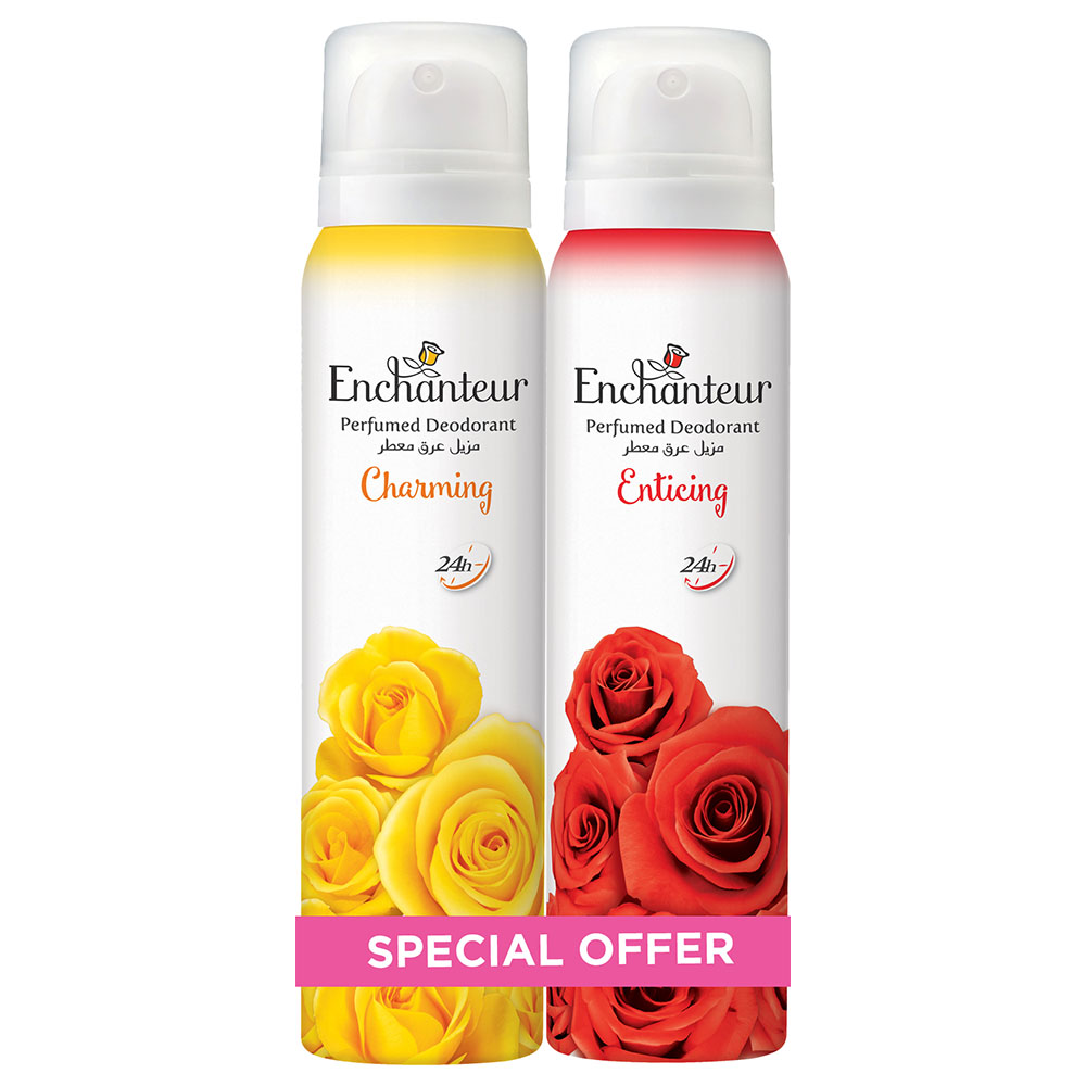 Buy Enchanteur - Charming+Enticing Perfumed Deo Assorted 150ml in UAE ...