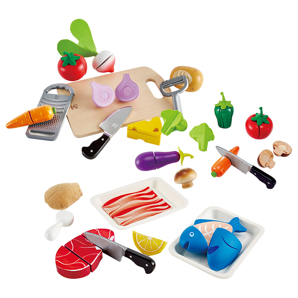 Buy Hape - Kid's Cooking Essentials Wooden Toys - 19pcs in UAE | Mumzworld