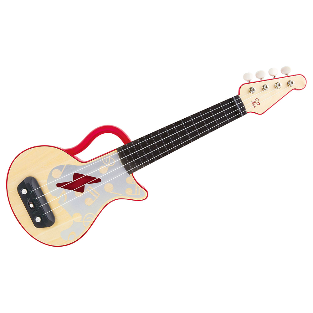 Buy Hape - Learn with Lights Electric Ukulele Wooden Instrument - Red ...