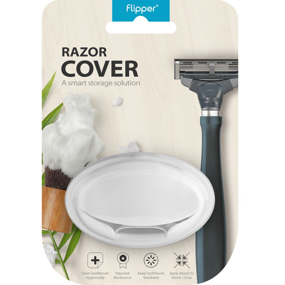 Buy Flipper - Mizo Hygienic Razor Cover With Suction Cups - White in ...