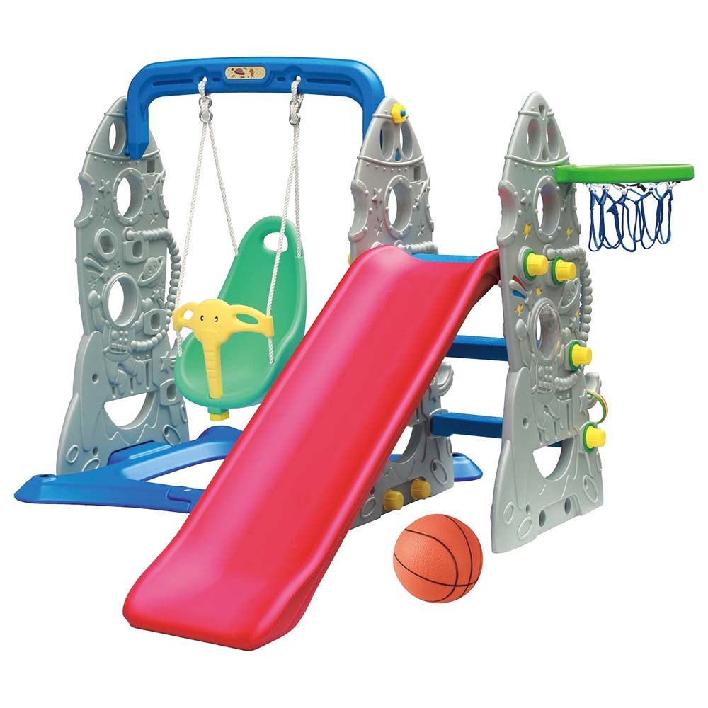 Buy Ching Ching - Rocket Slide Swing - Silver Online | Mumzworld