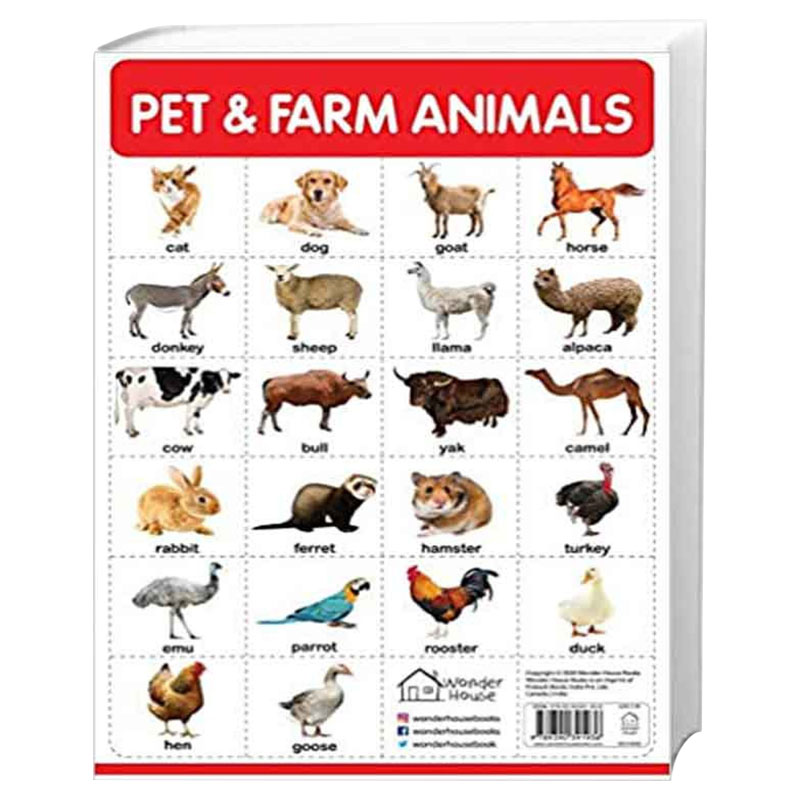 Buy Prakash Books - Pet & Farm Animals Wall Chart in KSA | Mumzworld
