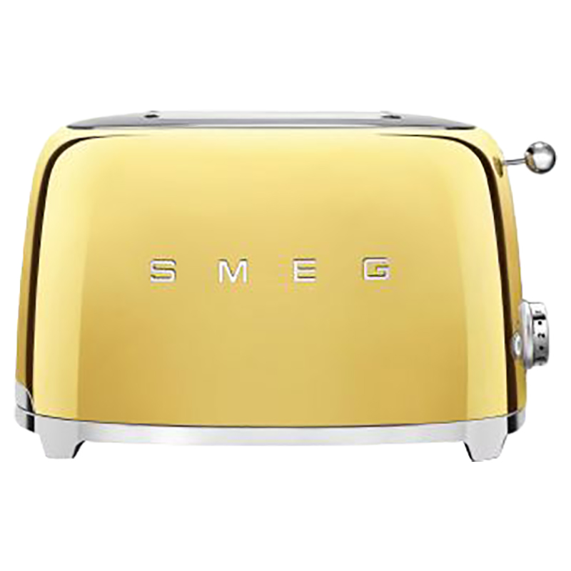 Smeg - 50's Retro Style Aesthetic 2 Slice Toaster - Gold | Buy at Best ...