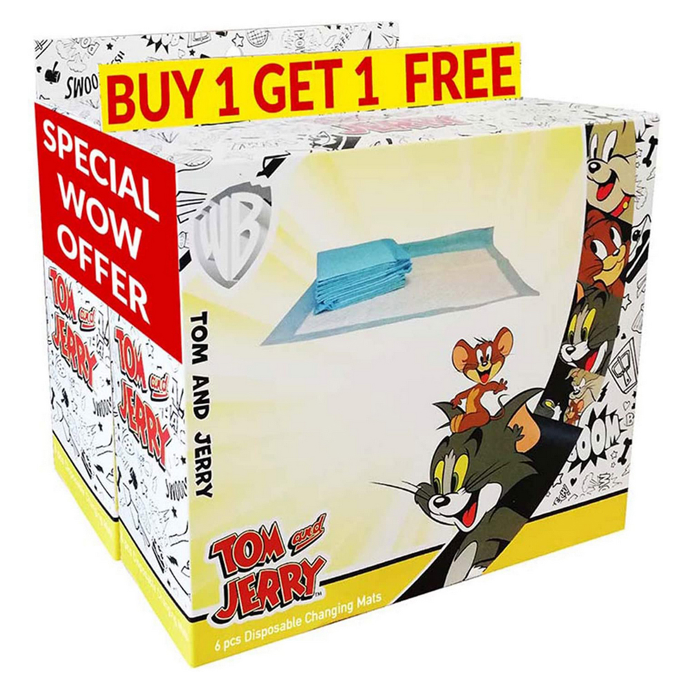 Tom & Jerry - Disposable Changing Mats Box of 6pcs. - Buy Get 1 Free ...