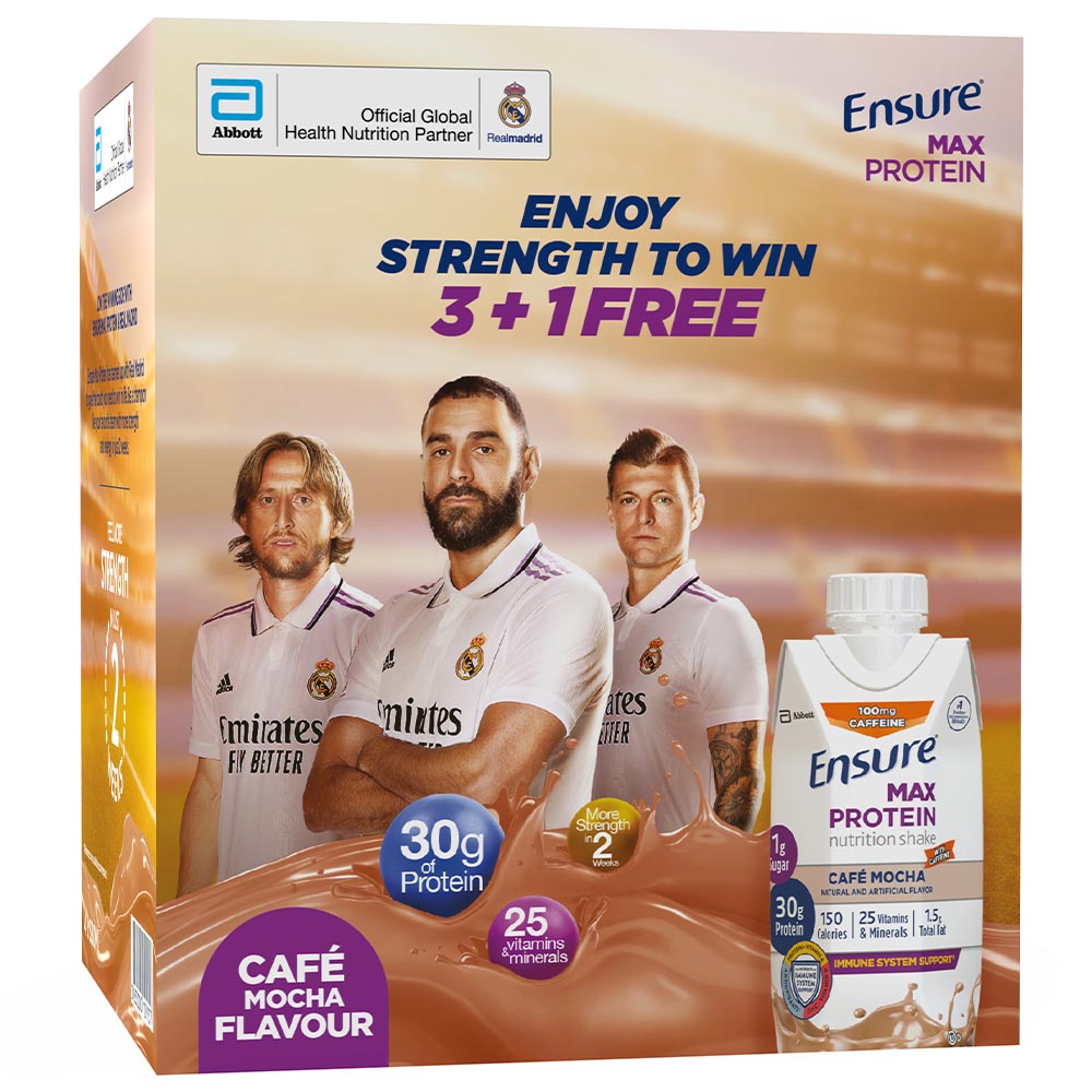 Buy Ensure Max - Protein Shake 330ml - Cafe Mocha - Pack of 4 in UAE ...