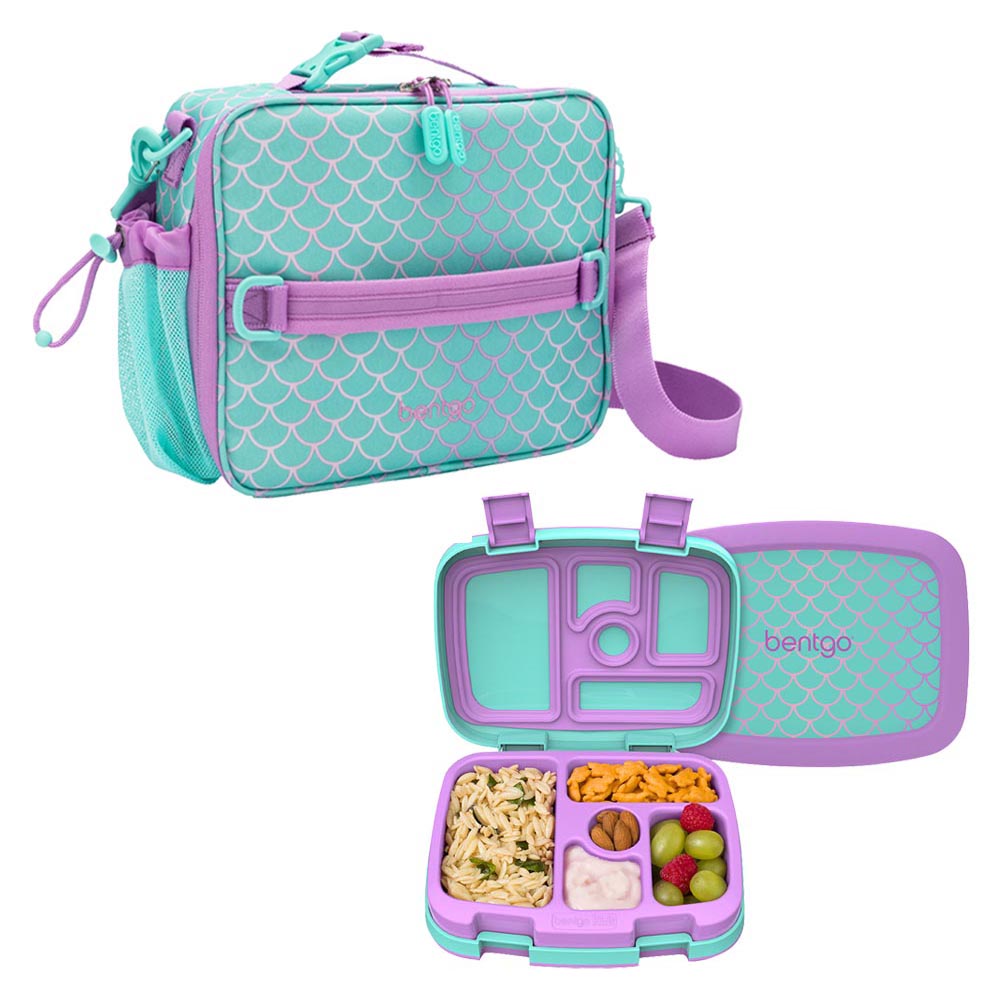 Buy Bentgo - 5 Compartments Kids Prints Lunchbox & Lunchbag - Mermaid ...