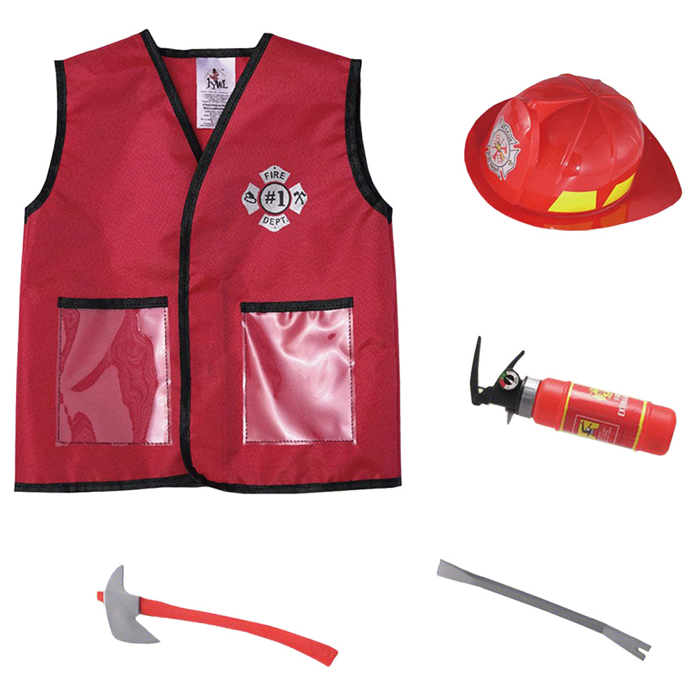 Fitto Firefighter Role Play Costume Set Red
