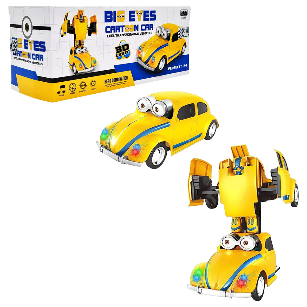 Buy Fitto - VW Beetle Robot Transformer Toy - Yellow in UAE | Mumzworld