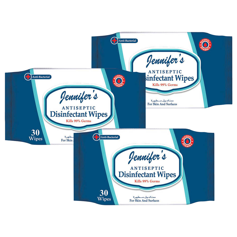 Buy Jennifer's - Antiseptic Disinfectant Wipes 30s - Pack of 3 Online ...