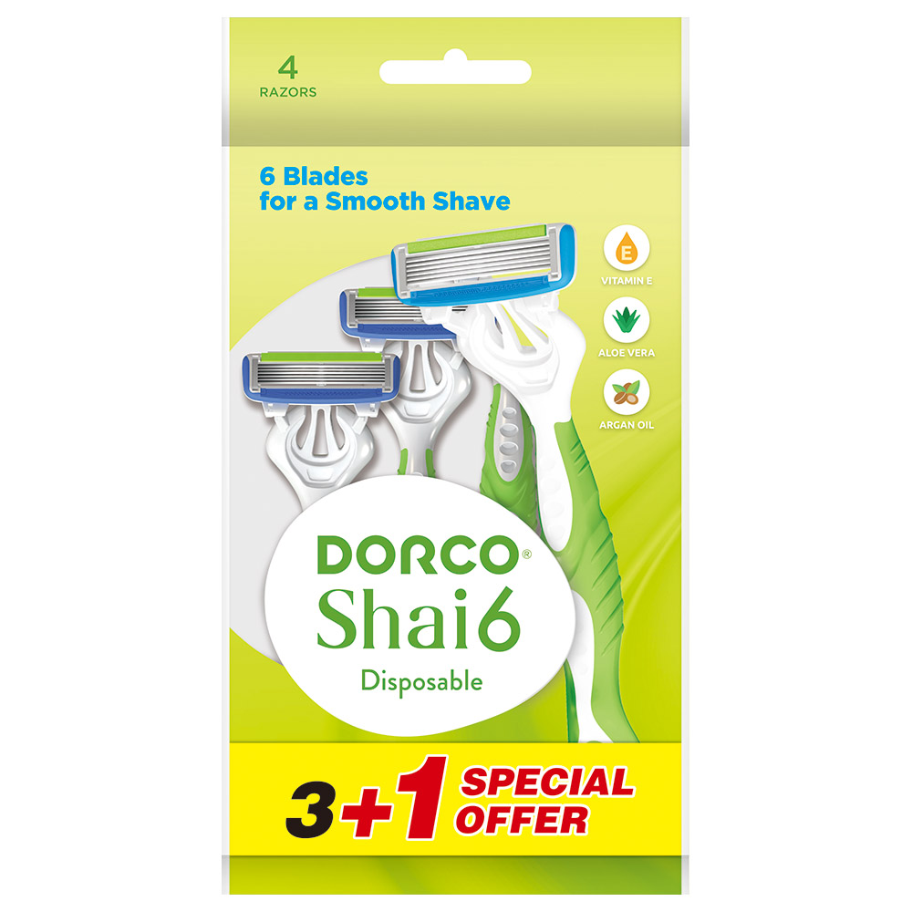 Buy Dorco - Shai 6 Women Disposable Razor Pack Of 4 in Oman | Mumzworld