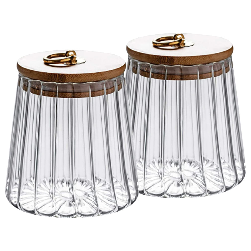 Buy 1Chase - Conical Borosilicate Glass Storage Jar 600ml - Pack Of 2 ...