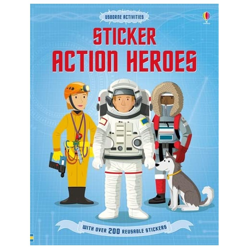 Buy Usborne Books - Sticker Action Heroes in UAE | Mumzworld