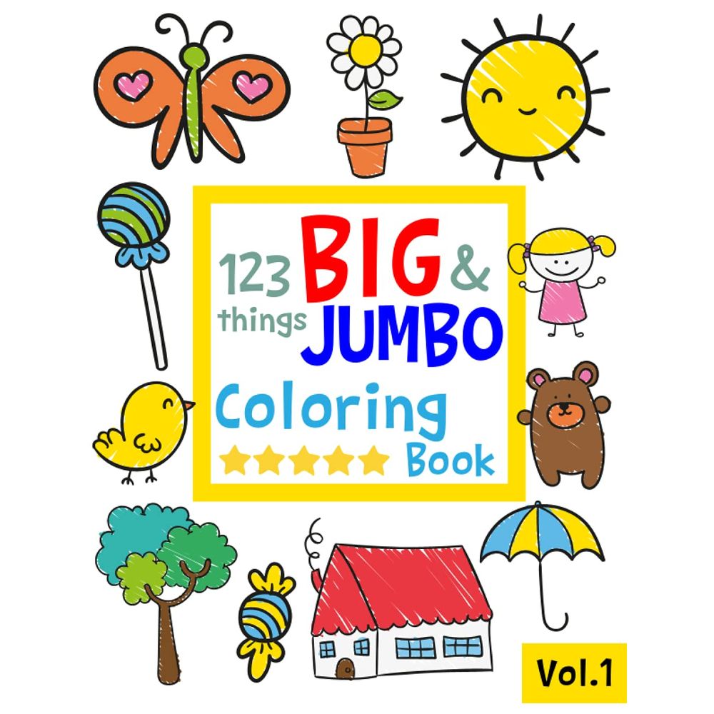 اشتري كتاب تلوين 123 Things Big & Jumbo Coloring Book: 123 Coloring ...