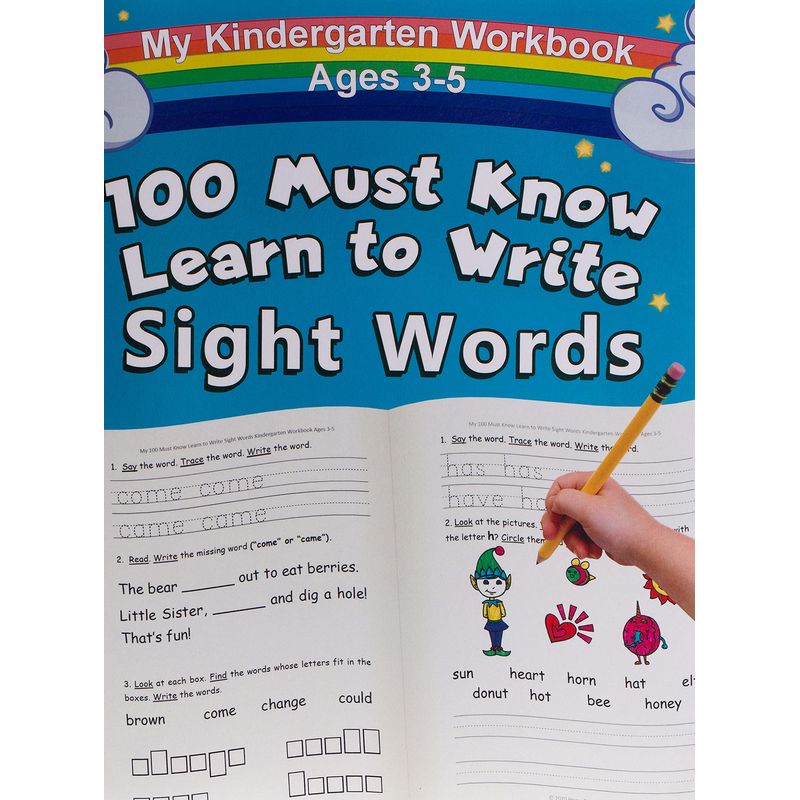 Buy My 100 Must Know Learn To Write Sight Words Kindergarten Workbook ...