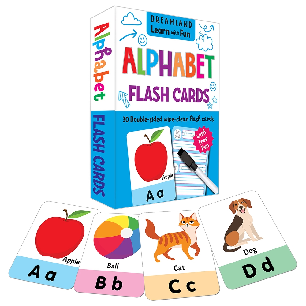 Buy Flash Cards Alphabet - 30 Double Sided Wipe Clean Flash Cards For ...