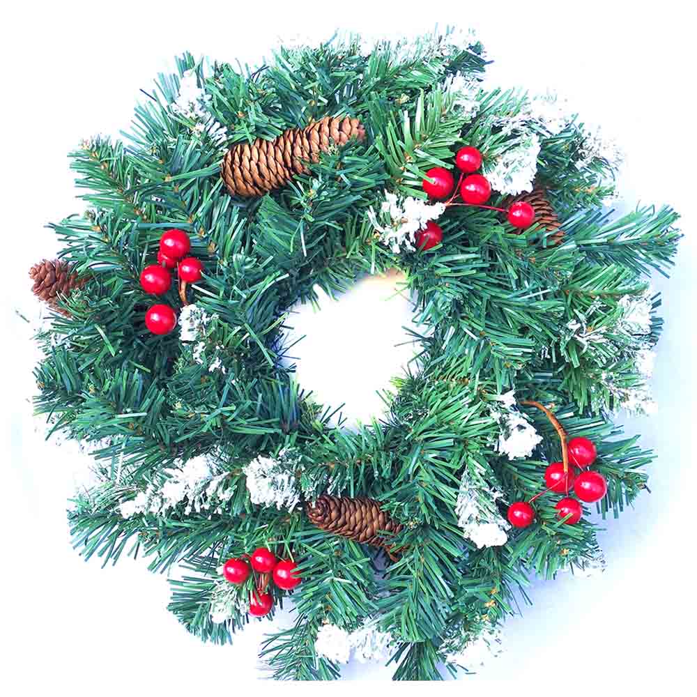 Buy Chamdol - PVC Wreath with Bery & Nowtip 35cm - Green in UAE | Mumzworld