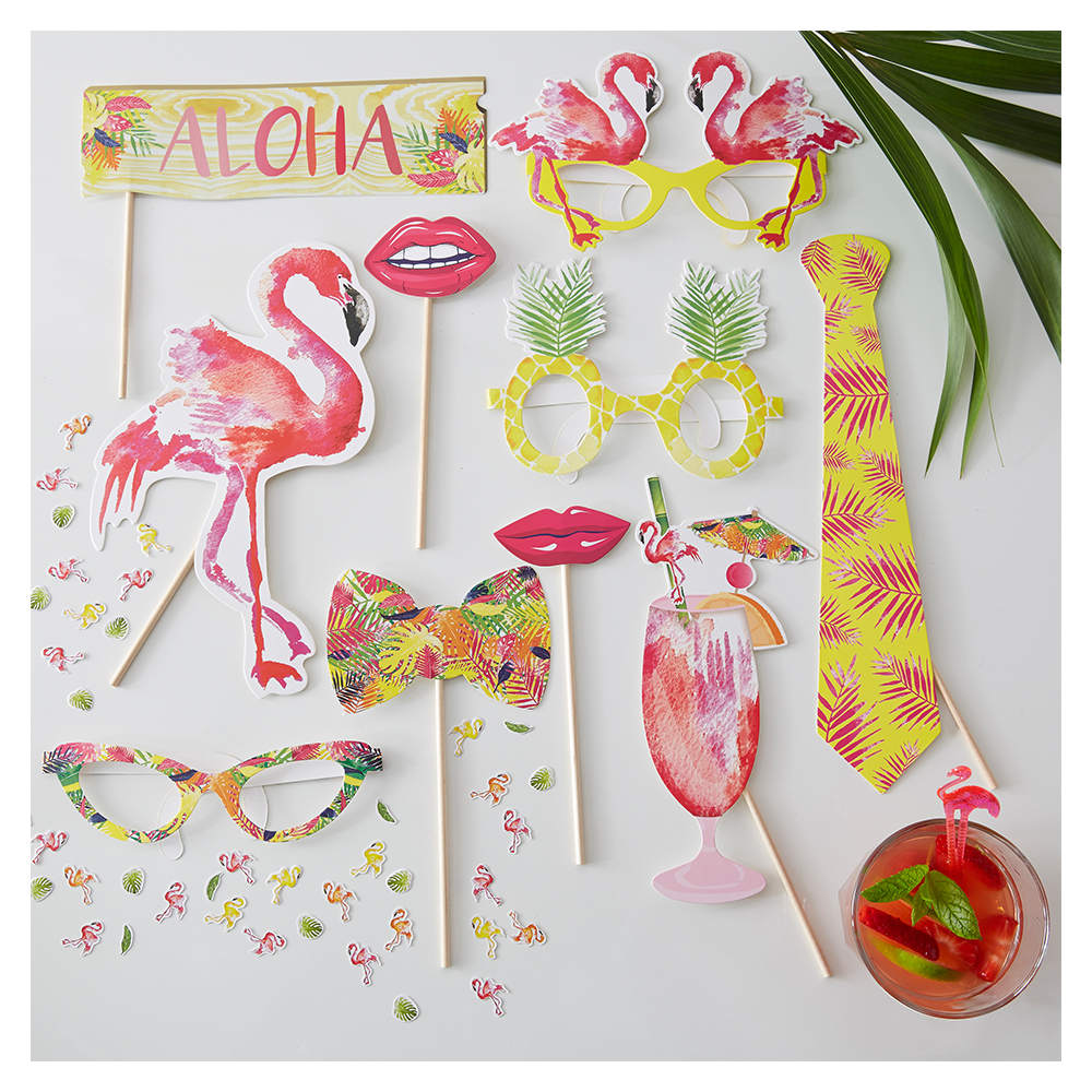 Ginger Ray - Flamingo Fun Photo Booth Props | Buy at Best Price from ...