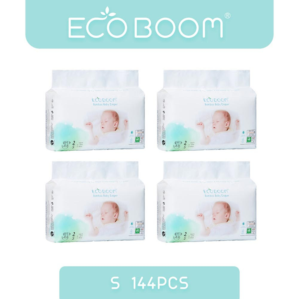 Buy Eco Boom - Premium Bamboo Diapers 2.9- 8 Kg - 144Pcs in KSA | Mumzworld