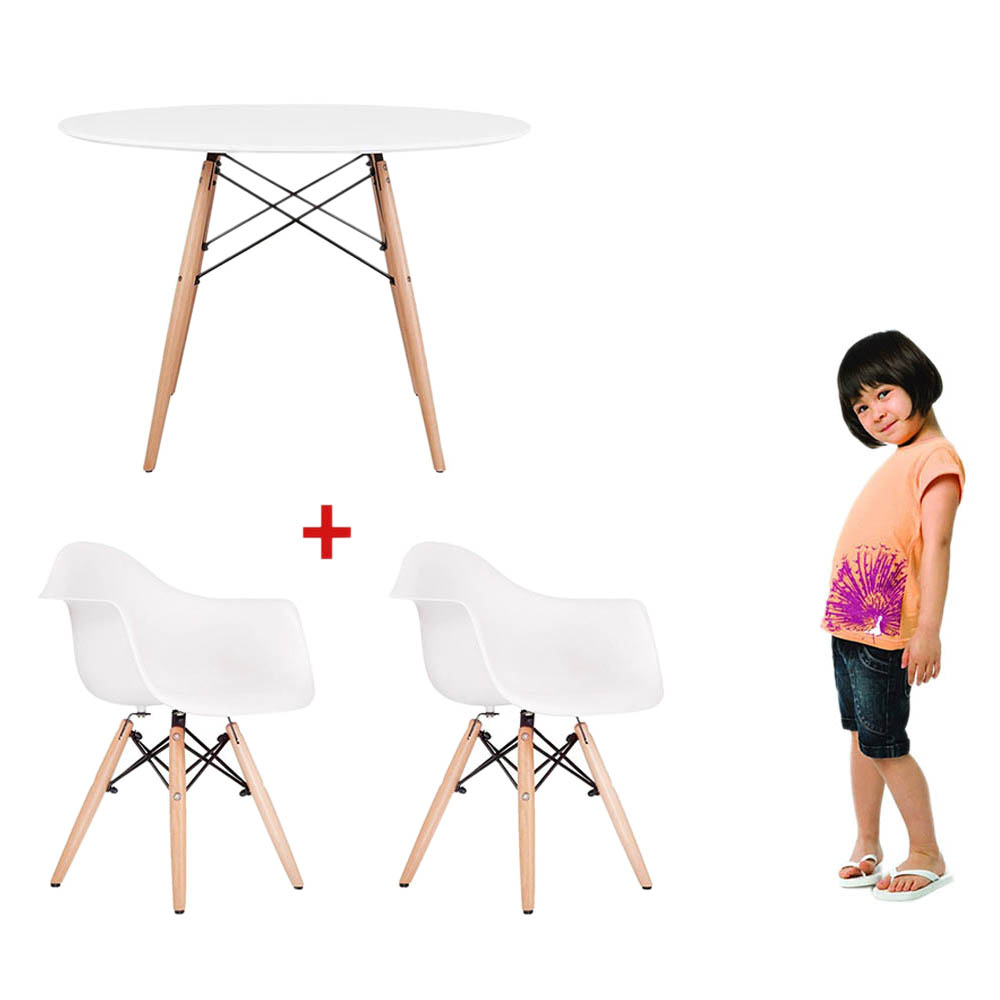 Buy eBarza - Kids Table & 2 Chairs Set with Arms in KSA | Mumzworld