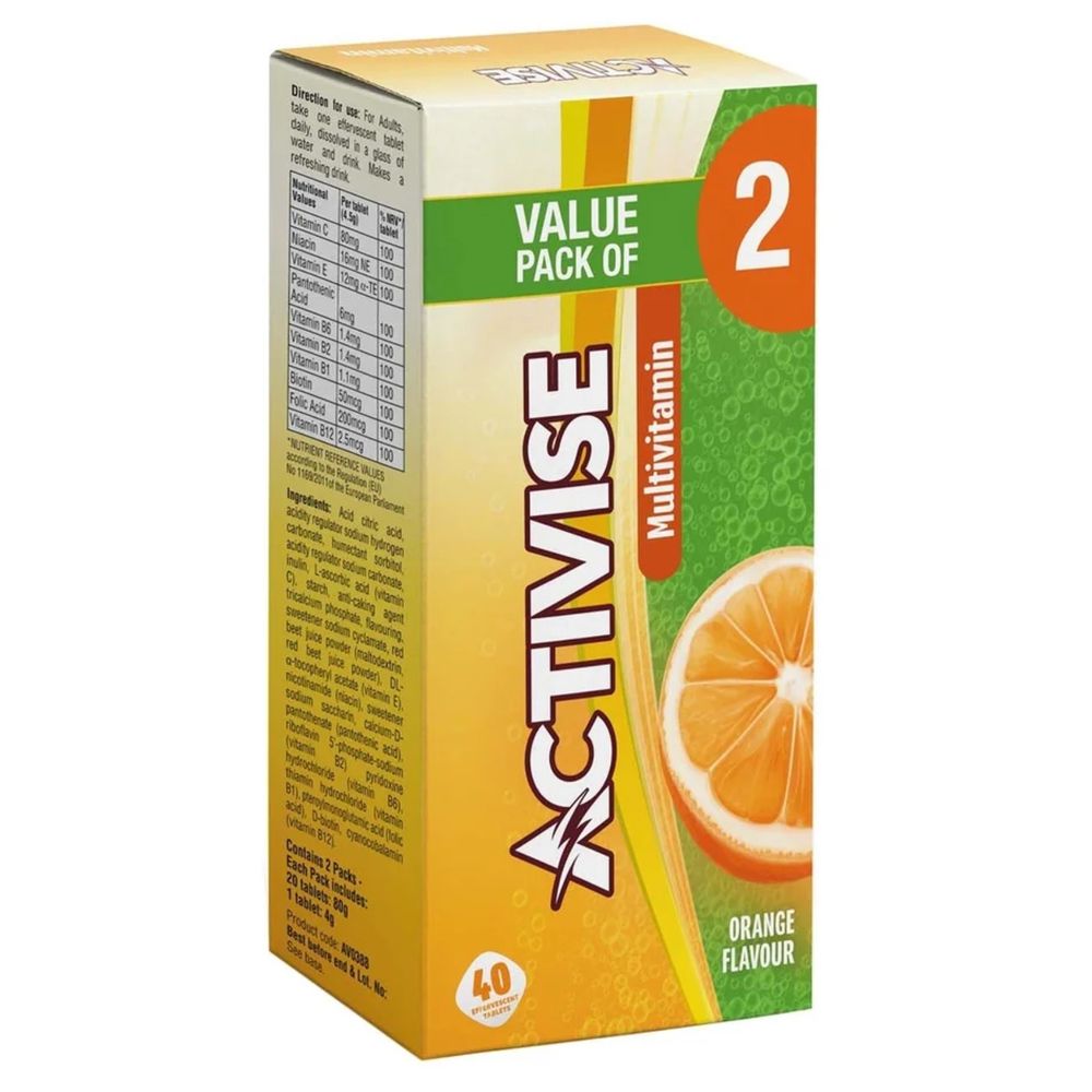 Buy Activise - Multivitamins Orange Effervescent Tablet - 20's - Pack ...