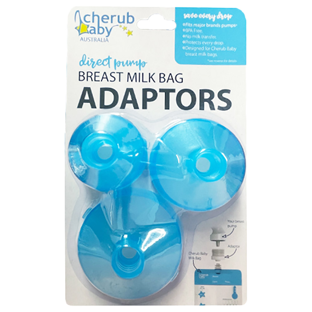 Buy Cherub Baby - Breast Milk Bag Adaptors - Blue in KSA | Mumzworld