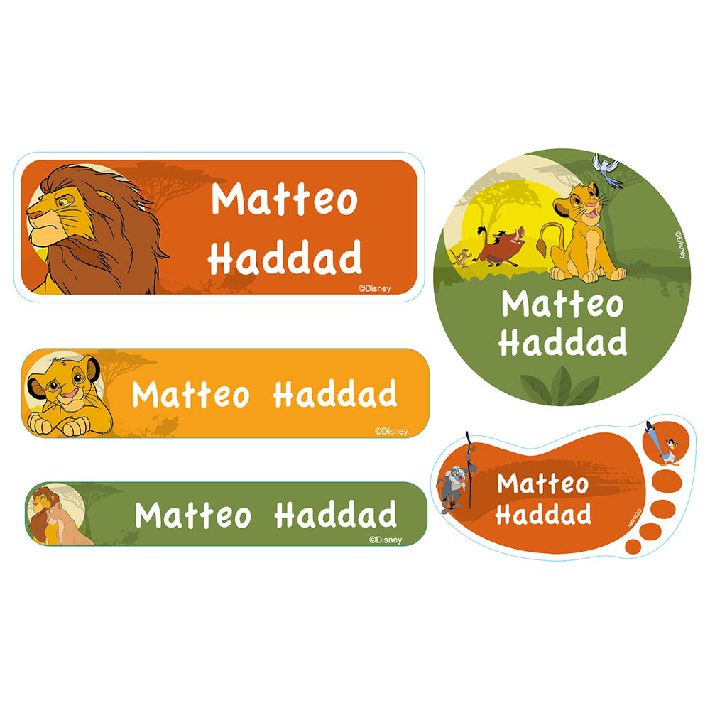 Buy Essmak - Personalised School Labels - Disney Lion King - 74Pcs in ...