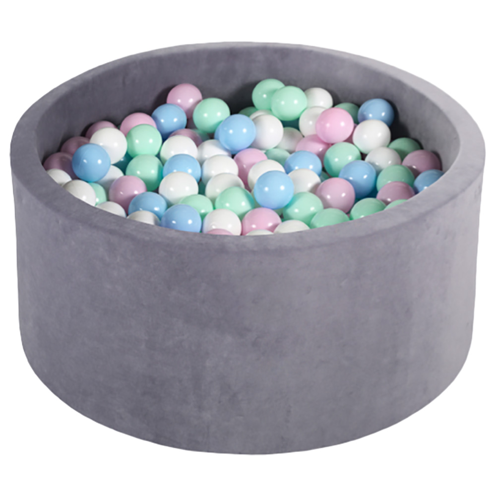 Buy Ezzro - Round Ball Pit Velvet With 100 Balls - 90 x 40 cm in UAE ...