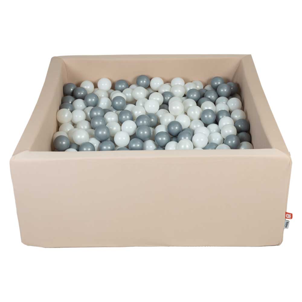 Buy Ezzro - Beige Square Ball Pit With 600 Balls - Grey/Pearl/White in ...