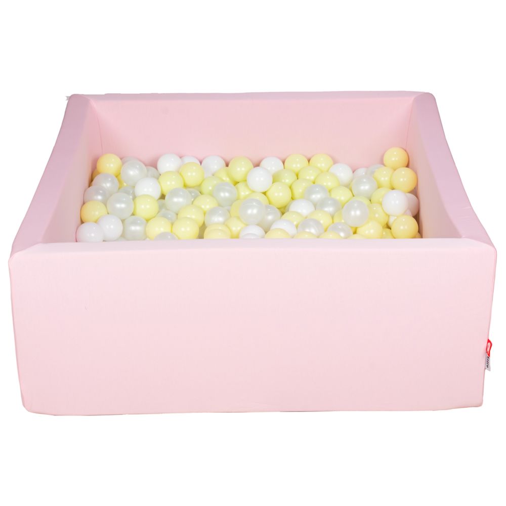 Buy Ezzro - Square Ball Pit 120x120x50 With 600 Balls (Lemon, White ...