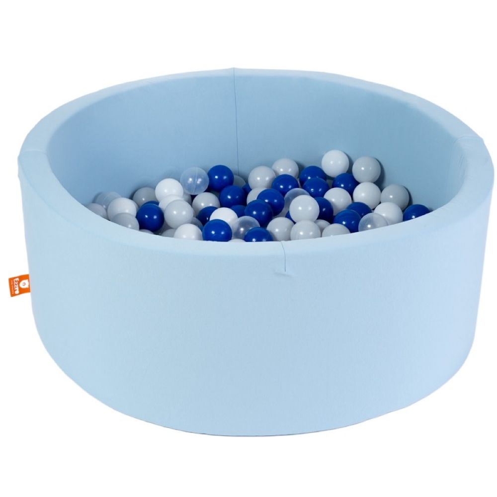 Buy Ezzro - Round Ball Pit 90 x 40 cm With200 Balls(White, Navy Blue ...