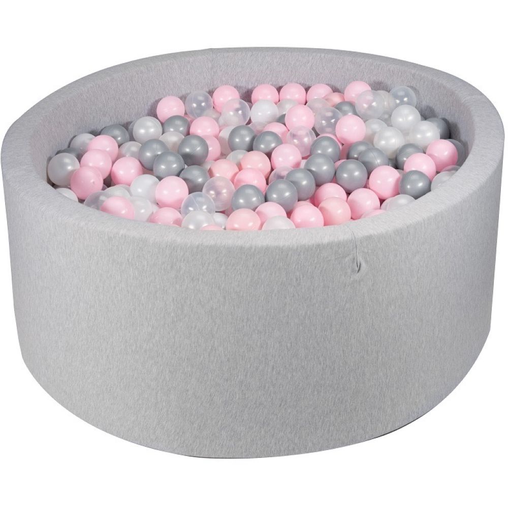 Buy Ezzro - Round Ball Pit 100 x 40cm With400 Balls(Baby Pink, Light ...