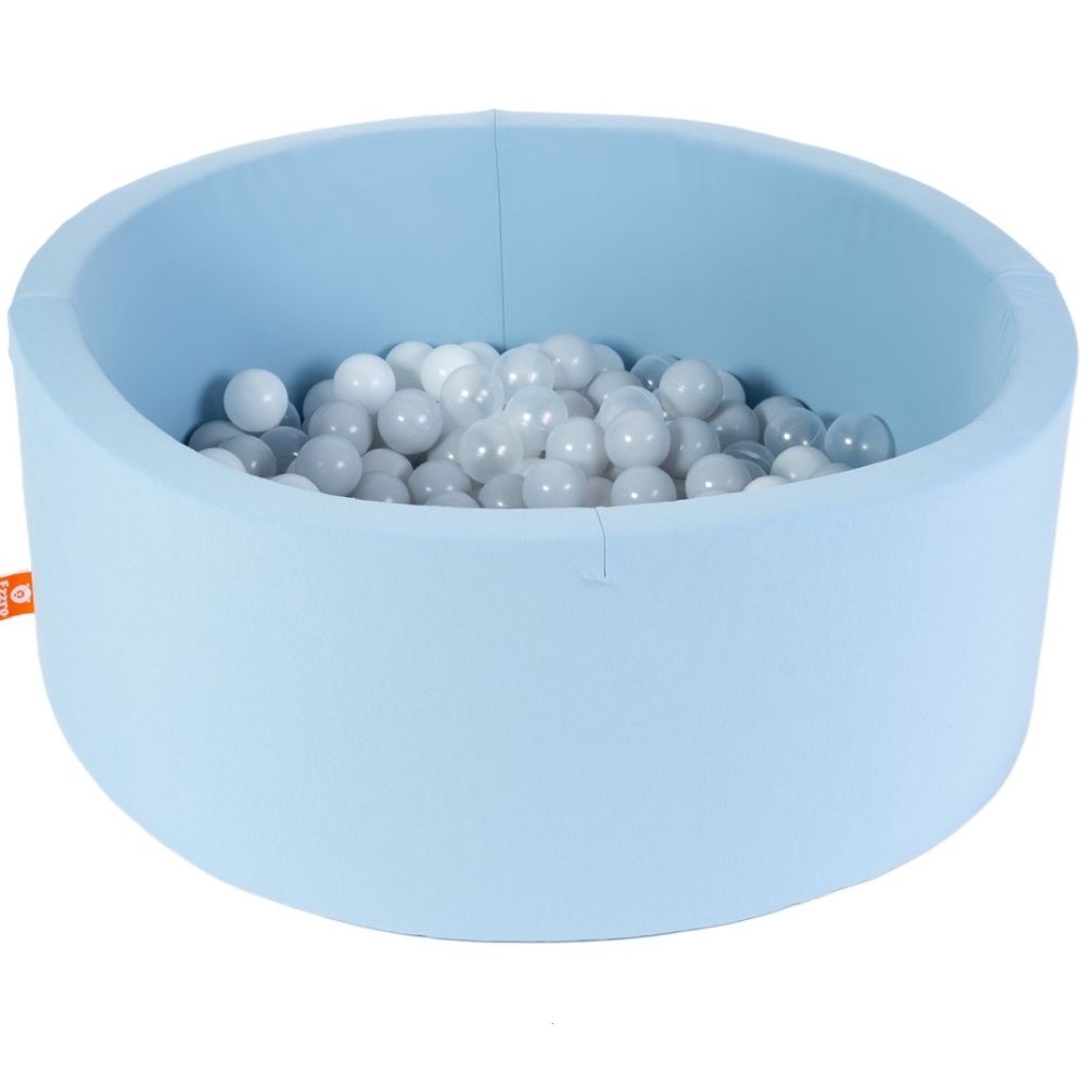 Buy Ezzro - Round Ball Pit 120 x 50cm With600 Balls(White, Light Grey ...