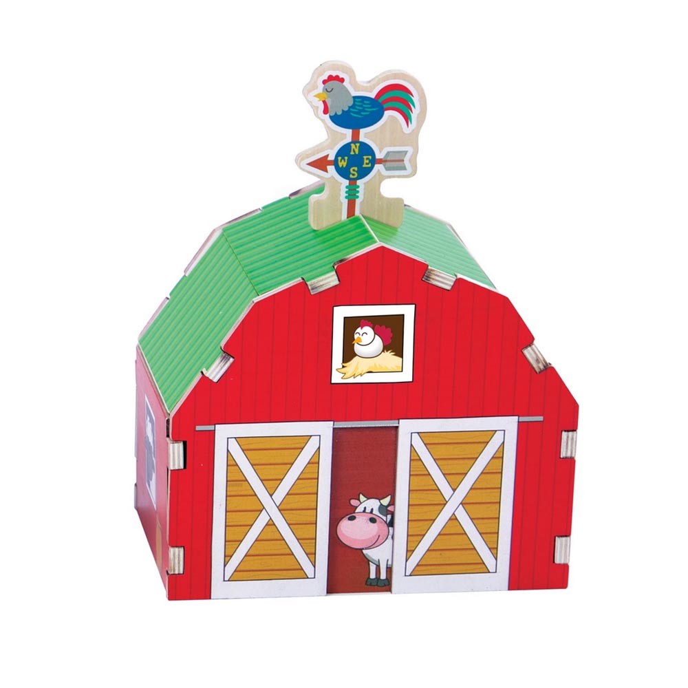 Fat Brain Toys - Build It Blueprint Puzzles - Barn | Buy at Best Price ...