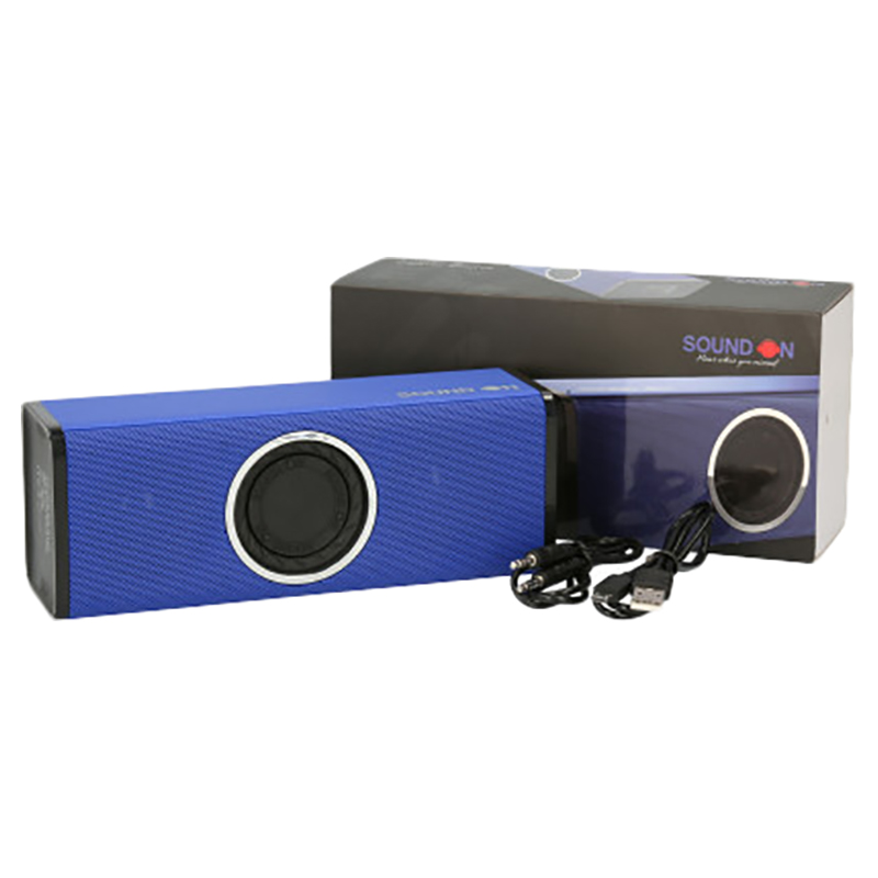 Sound On - 10W Dual Woofer Portable Bluetooth Speaker - Blue | Buy at ...