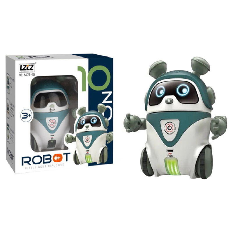 Buy Family Center - Battery Operated Robot Intelligent Dialogue - Green ...