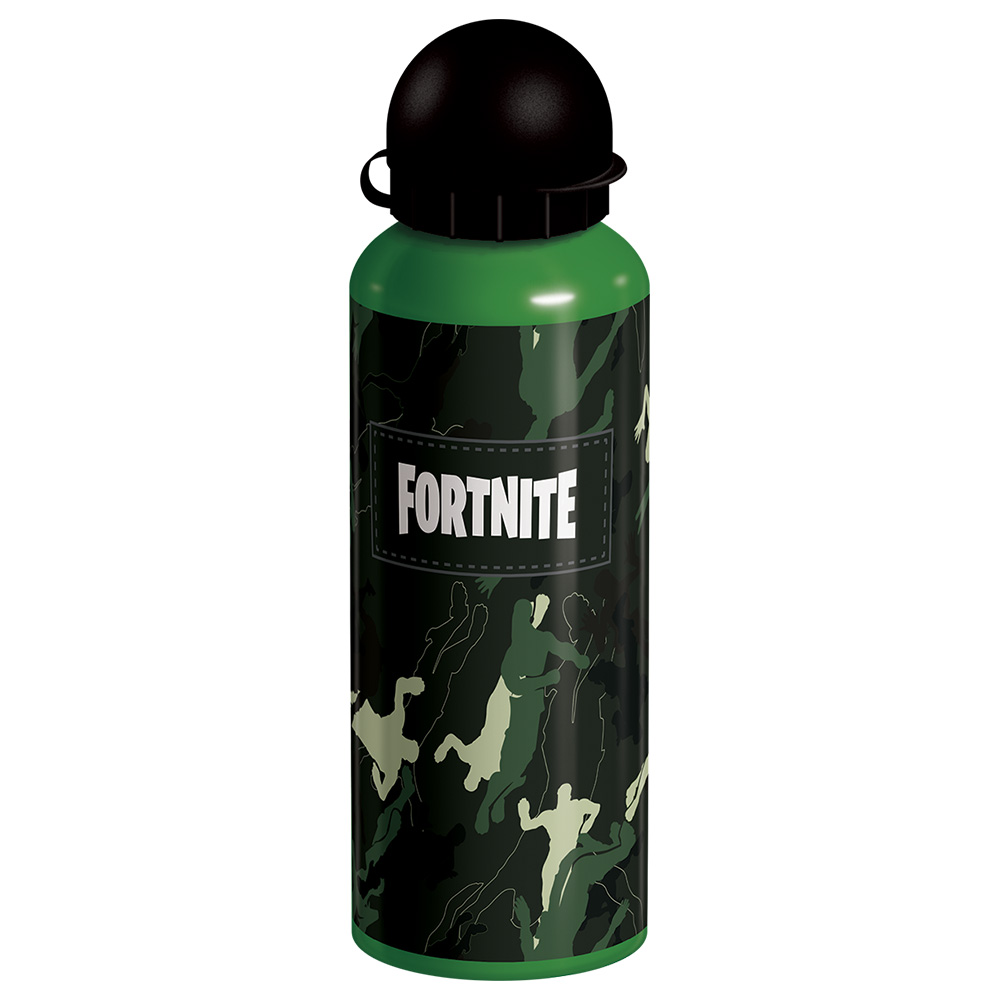 Epic Games - Fortnite - Metal Water Bottle W/Strap - Green | Buy at ...