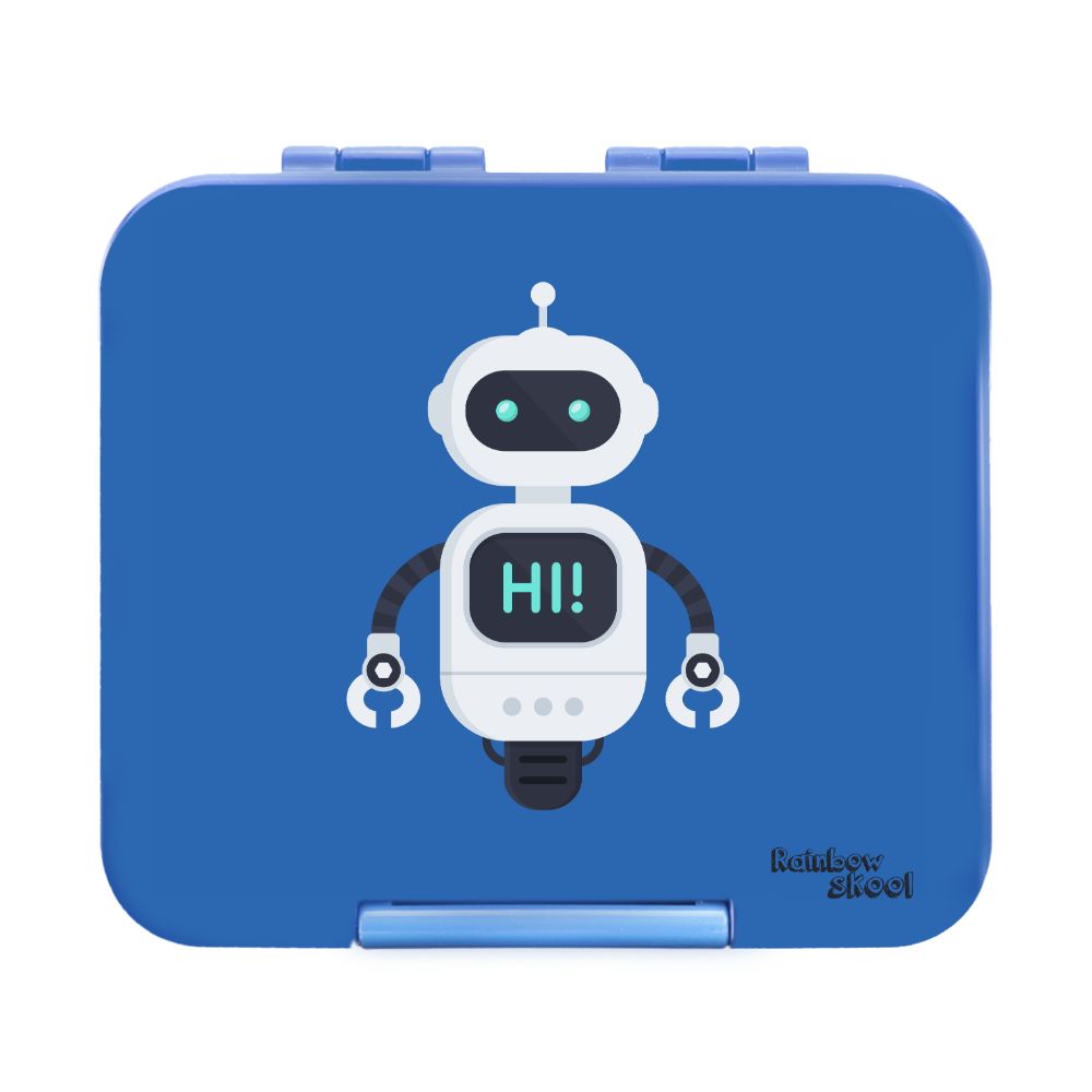 Buy Rainbow Skool - 4 Compartment Mini Lunch Box - Robot - Blue in UAE ...
