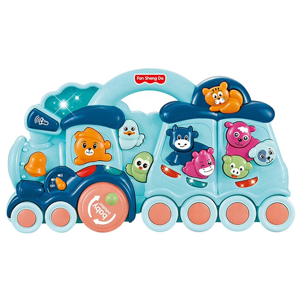 Buy Little Angel Baby Activity Animals Train Push & Pull Play Toy ...