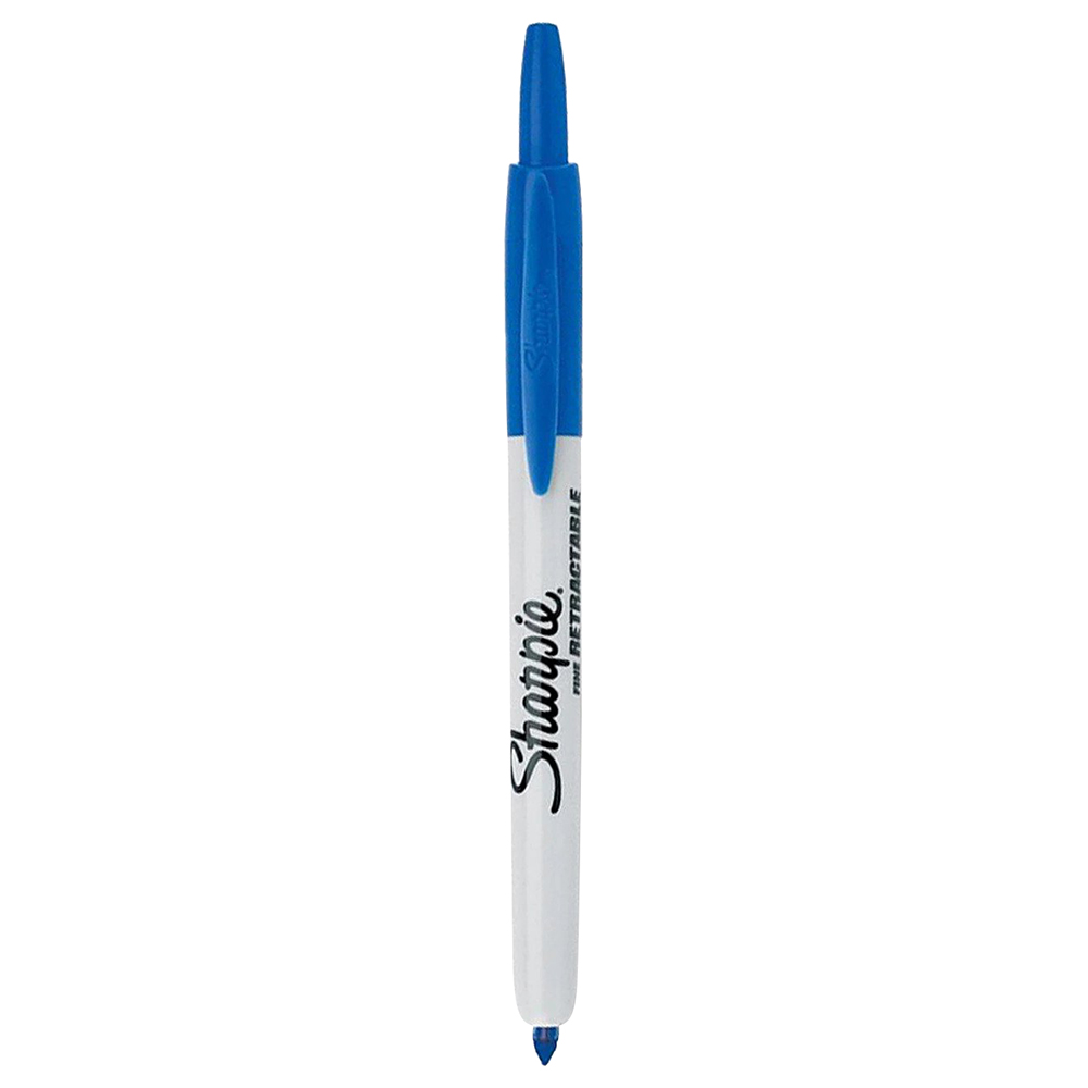 Sharpie Retractable Permanent Marker Fine Tip Blue | Buy at Best Price ...