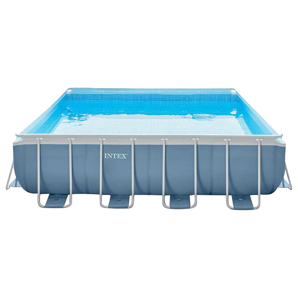 Buy Intex - Prism Frame Square Pool Set - Blue in UAE | Mumzworld
