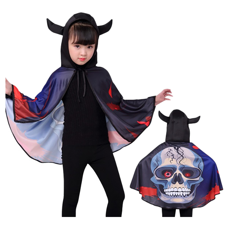 Brain Giggles - Halloween Kids Cape with Devil Horns - Skull | Buy at ...